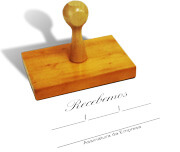 CARIMBOS MADEIRA TRADICIONAL 50X20MM 1 un. - Preto e branco frente